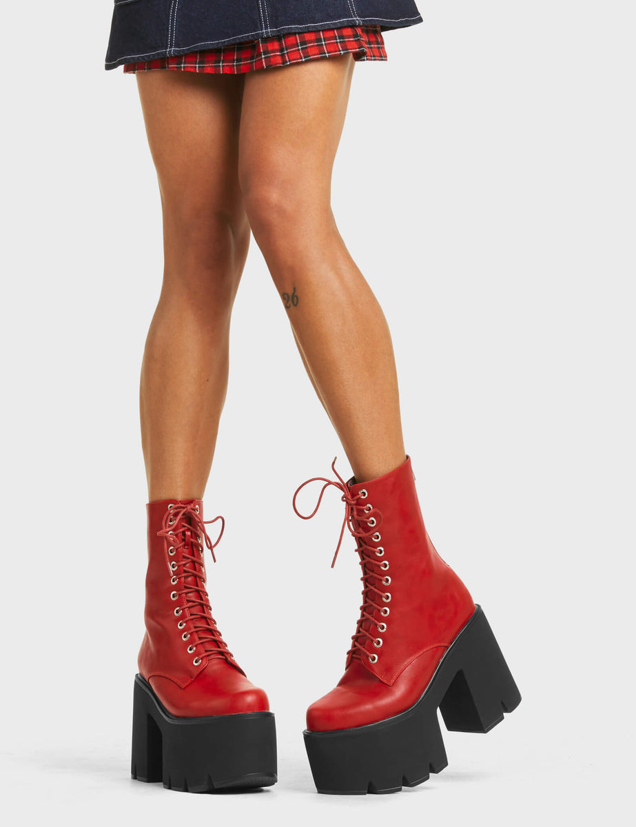 Iconic Chunky Platform Ankle Boots – LAMODA EU